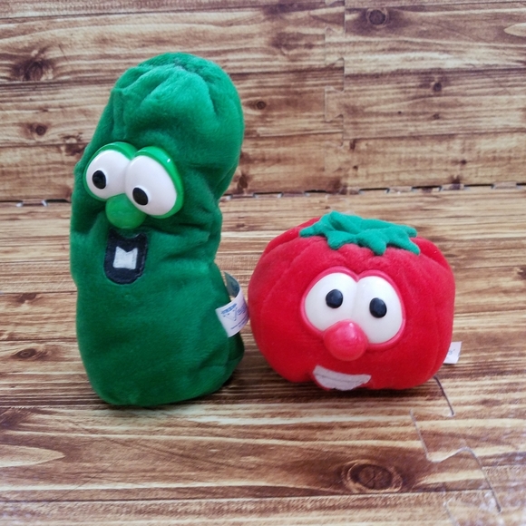 Veggie Tales | Toys | Veggietales Beanie Plush Larry The Cucumber Bob ...